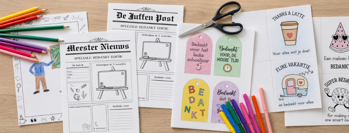 Bedankje voor juf of meester maken: lief, simpel en printbaar – Studio Lok