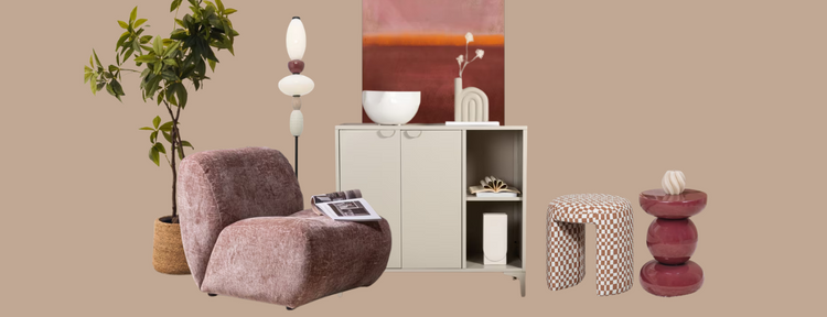 Warm blush naturel interieur met roze en bruintinten | Studio Lok